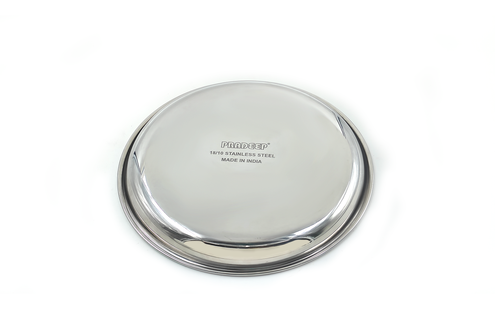 PRADEEP Stainless stell Heavy Gauge Dinner Plate with Mirror Finish/Se