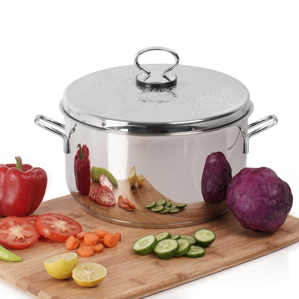 Pradeep Stainless Steel Sandwich Bottom Cookpot (SANO) with Design lid